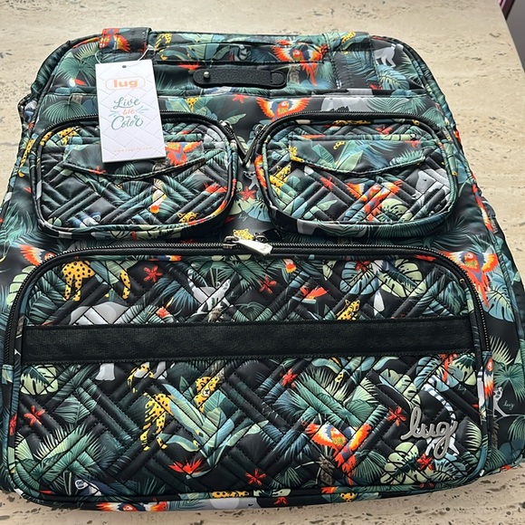 lug | Bags | Lug Puddle Jumper Le Convertible Tote Bag Wildlife Black ...